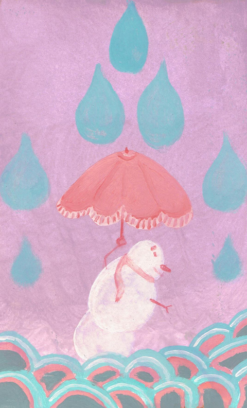 Snowman in Rain – Sharon P Huang